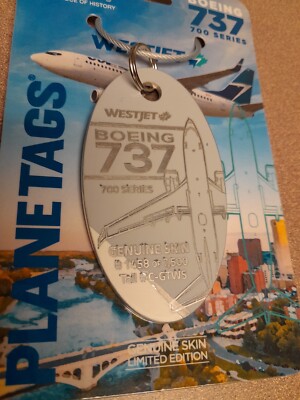 Cool Back! Boeing 737 WestJet Genuine Skin Plane Tag / Planetags | eBay