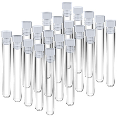 20x RE-GEN Test Tubes 16x100mm Plastic Clear Test Tube Vials with Push ...