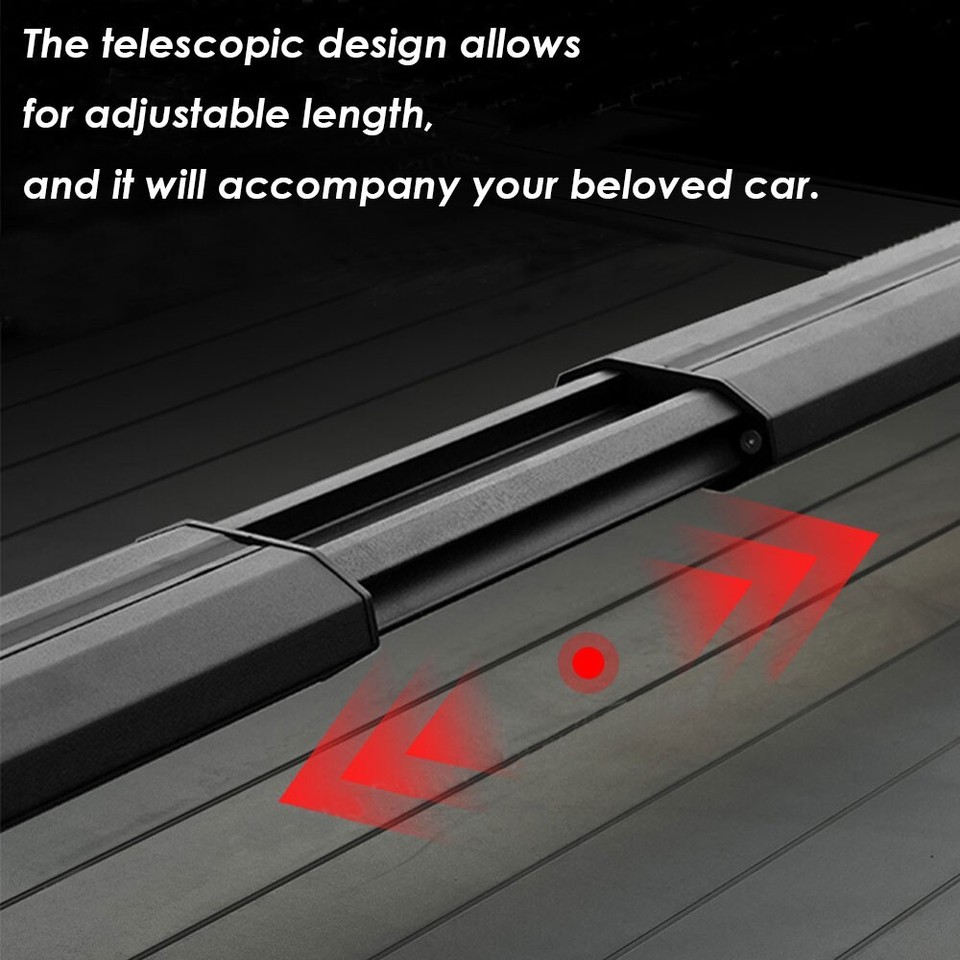 2Pcs Retractable Roof Rail Rack Cross Bars For Tesla Cybertruck 2024 ...