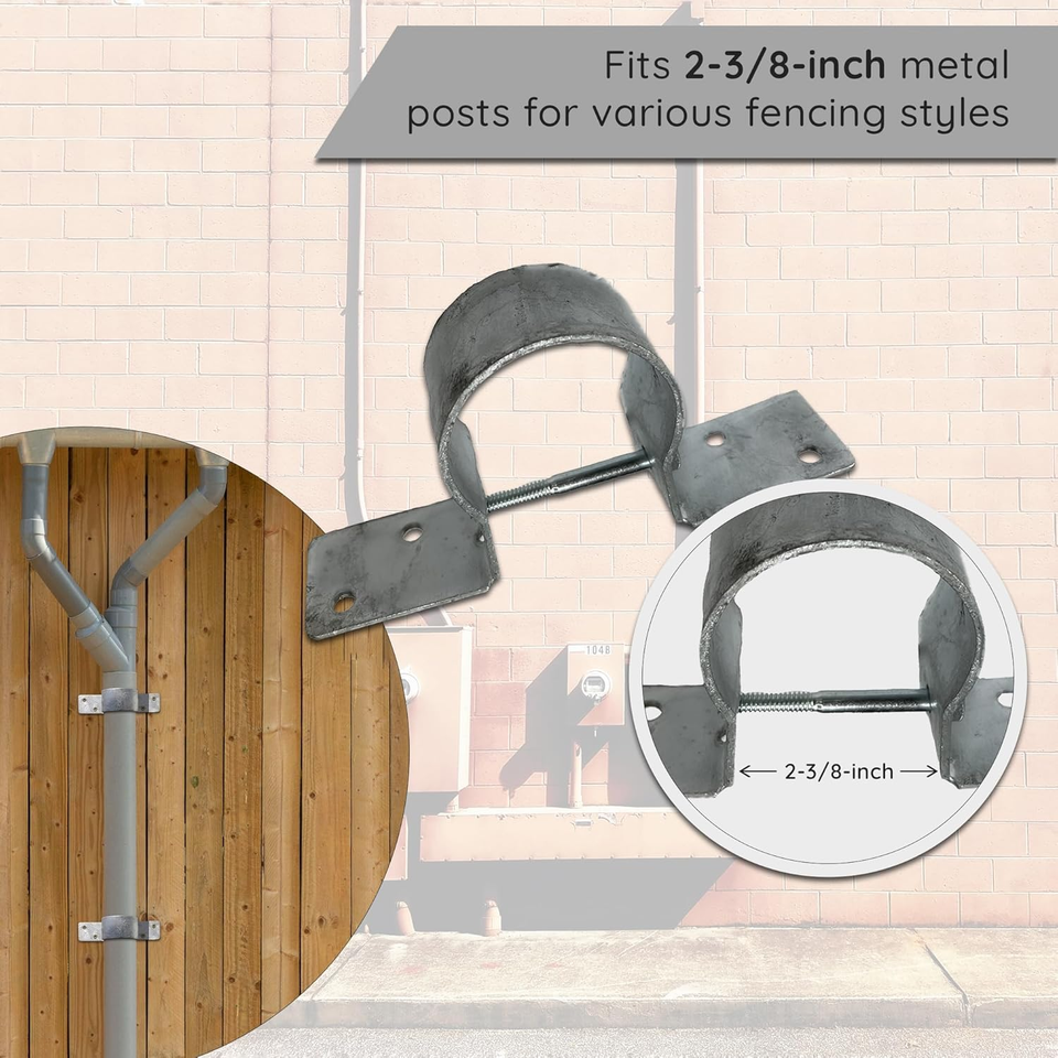Fence Bracket - Steel to Wood Fence Brackets - Galvanized Fence Post ...