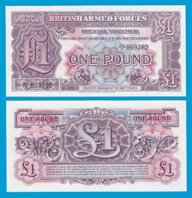 British Armed Forces 1 Pound P M22a 1948 UNC 2nd Series England UK ...