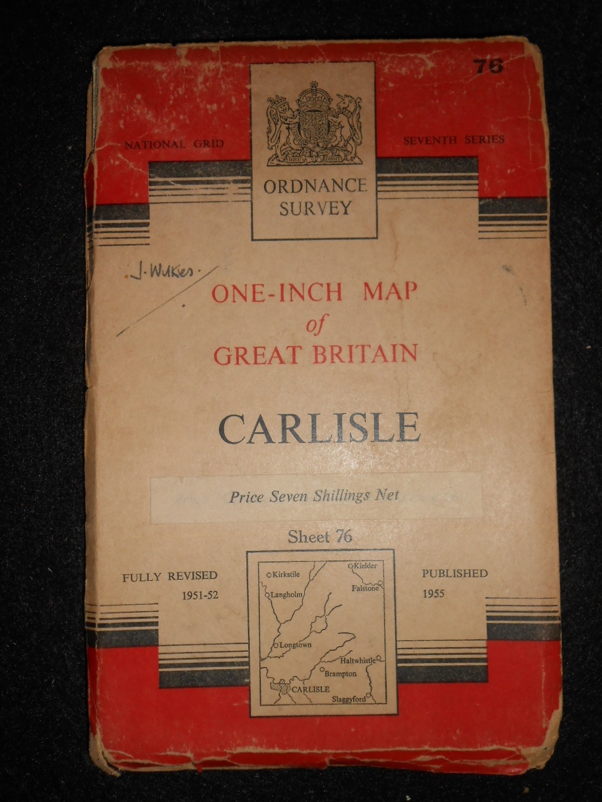 Vintage Ordnance Survey Map, Carlisle - 1955 - inc Brampton, Longtown ...