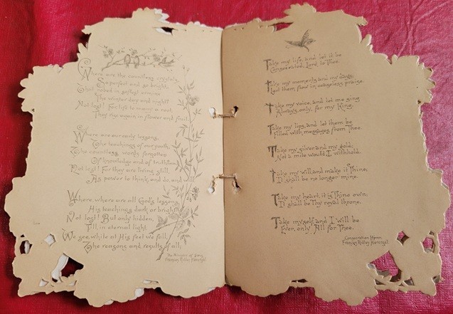 Religious Old Poem Booklet by Frances Ridley Havergal, Diecut ...