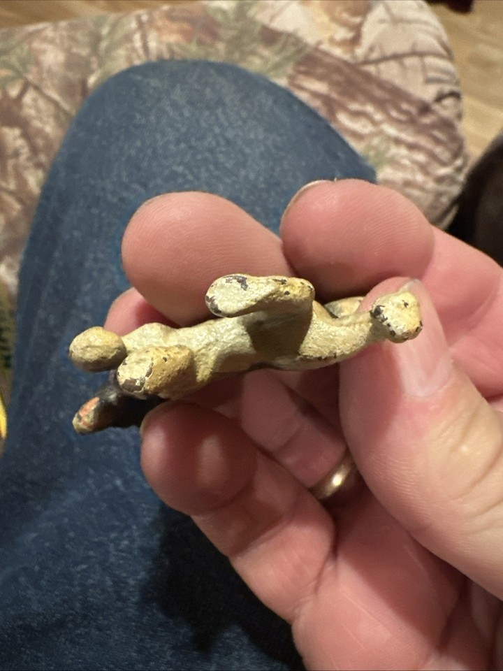 Cast Iron Spaniel Hunting Pointer Dog Painted Figurine Small 2 1/2 ...