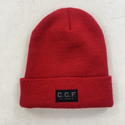 Filson CCF watch cap Beanie Red. Acrylic winter hat. Made in USA. C.C.F ...