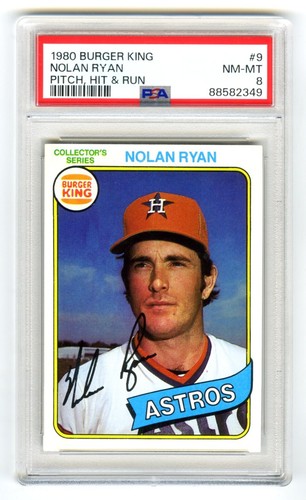 NOLAN RYAN~RARE 1980 TOPPS BURGER KING PITCH,HIT & RUN PSA-8 NM-MT ...