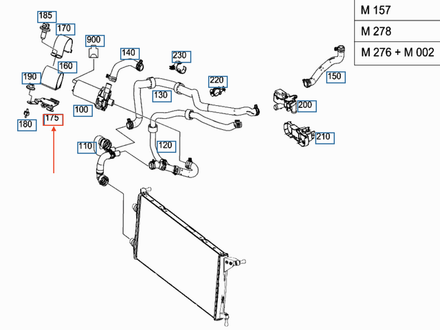 MERCEDES-BENZ ML W166 COOLANT PUMP BRACKET A1665011420 GENUINE for sale ...