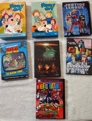 Lot of 7 Animation DVD's: Family Guy, Drawn Together, Vexille, Justice ...