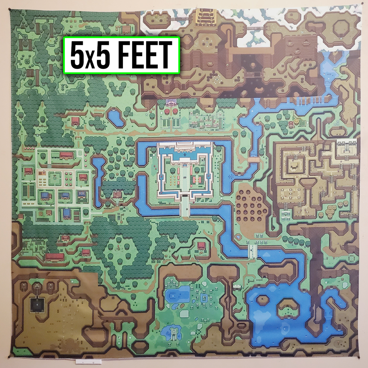 Legend Of Zelda Map Legend Of Zelda 1992 Pictorial Map: Hyrule