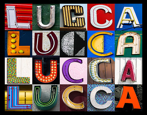LUCCA Name Poster featuring photos of actual sign letters | eBay