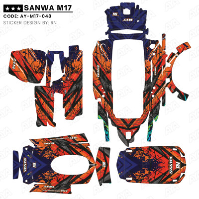 SANWA M17 TRANSMITTER RADIO CONTROL CUSTOM VINYL DECAL STICKER | eBay
