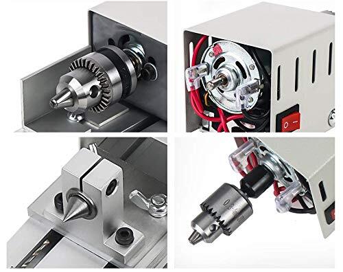 Mini Lathe Machine 12v24vdc 96w Mini Wood Lathe Milling Accessories For ...