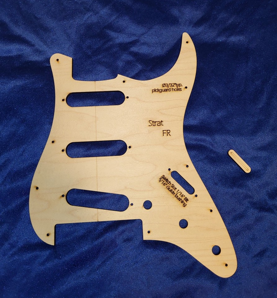 Custom Strat Style SSS Guitar Pickguard Template 4strat Orig Floyd Rose ...