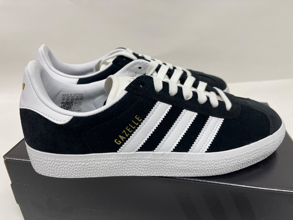 adidas Orginals Men’s Gazelle ADV Black White Gold Sneakers FX6563 ...