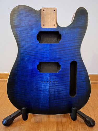Telecaster Tele Body HH Midnight Blue Burst Mahogany and Maple Top | eBay