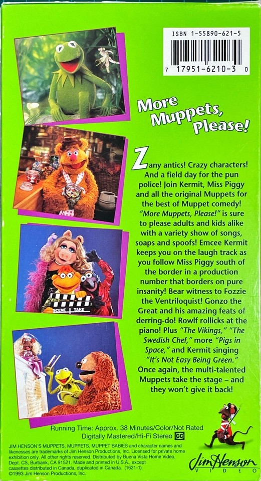 It's The Muppets [ VHS 1993 ] Jim Henson Video - More Muppets, Please ...