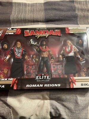 WWE Elite Collection Samoan Dynasty Roman Reigns Sika Afa Figure 3 Pack ...