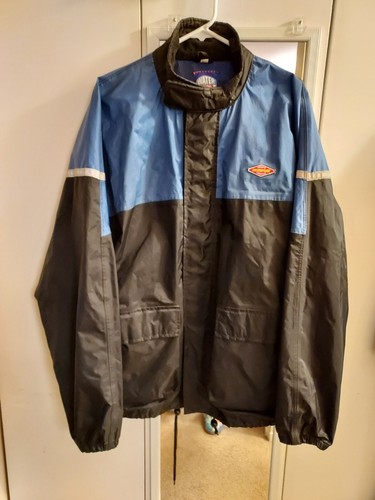 MOTOPORT Biker's 100% WATERPROOF Jacket Blue Black Reflective Mesh ...