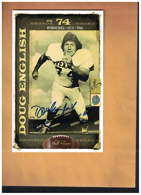 Doug English 2011 AUTOGRAPHED COLLEGE FOOTBALL HOF PHOTO SIGNED TEXAS ...