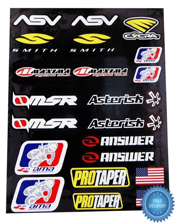 4MX Sticker Decal Sheet Pro Taper CYCRA Maxima AMA Asterisk fits ...