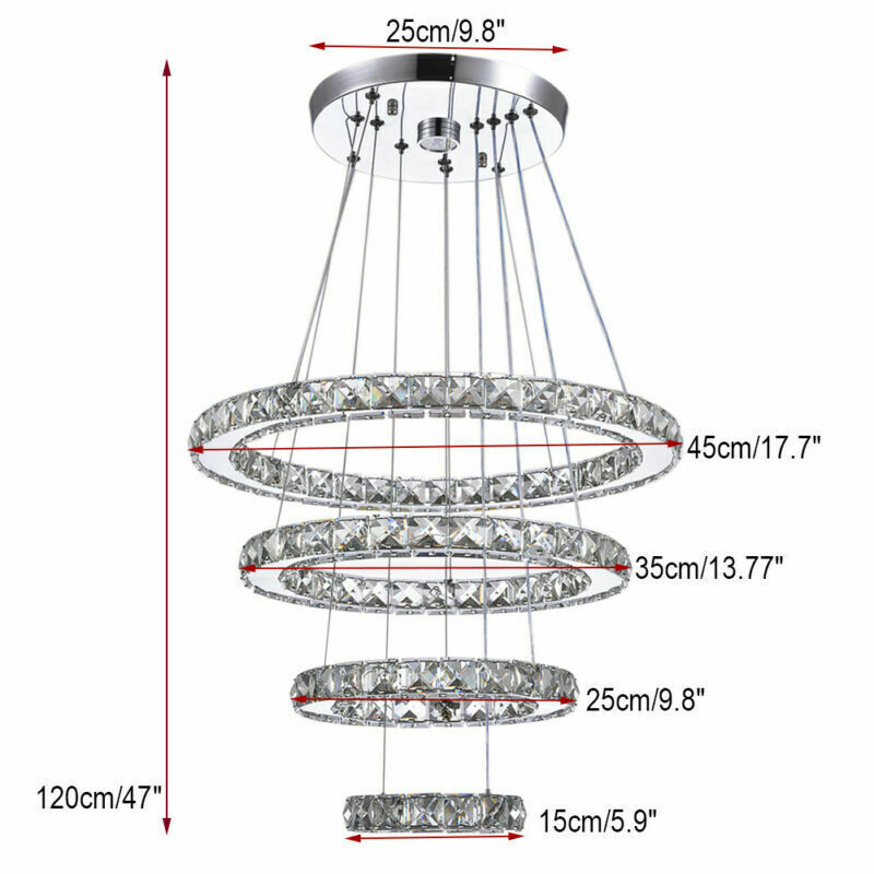 Modern LED Chandelier Crystal Ring Chandelier LED Pendant Light for ...