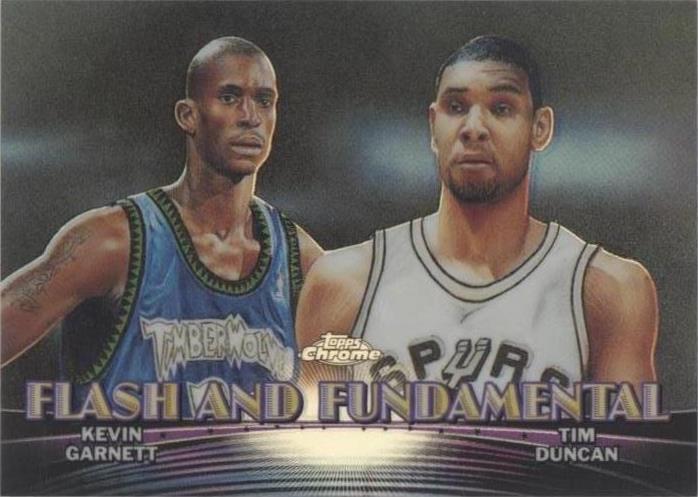 2000-01 Topps Chrome - Combos Kevin Garnett, Tim Duncan #TC10 Refractor ...