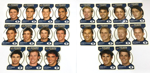 2005 SELECT AFL TRADITION + DYNASTY CARD FACE DIE CUT TEAM SET(10+11 ...