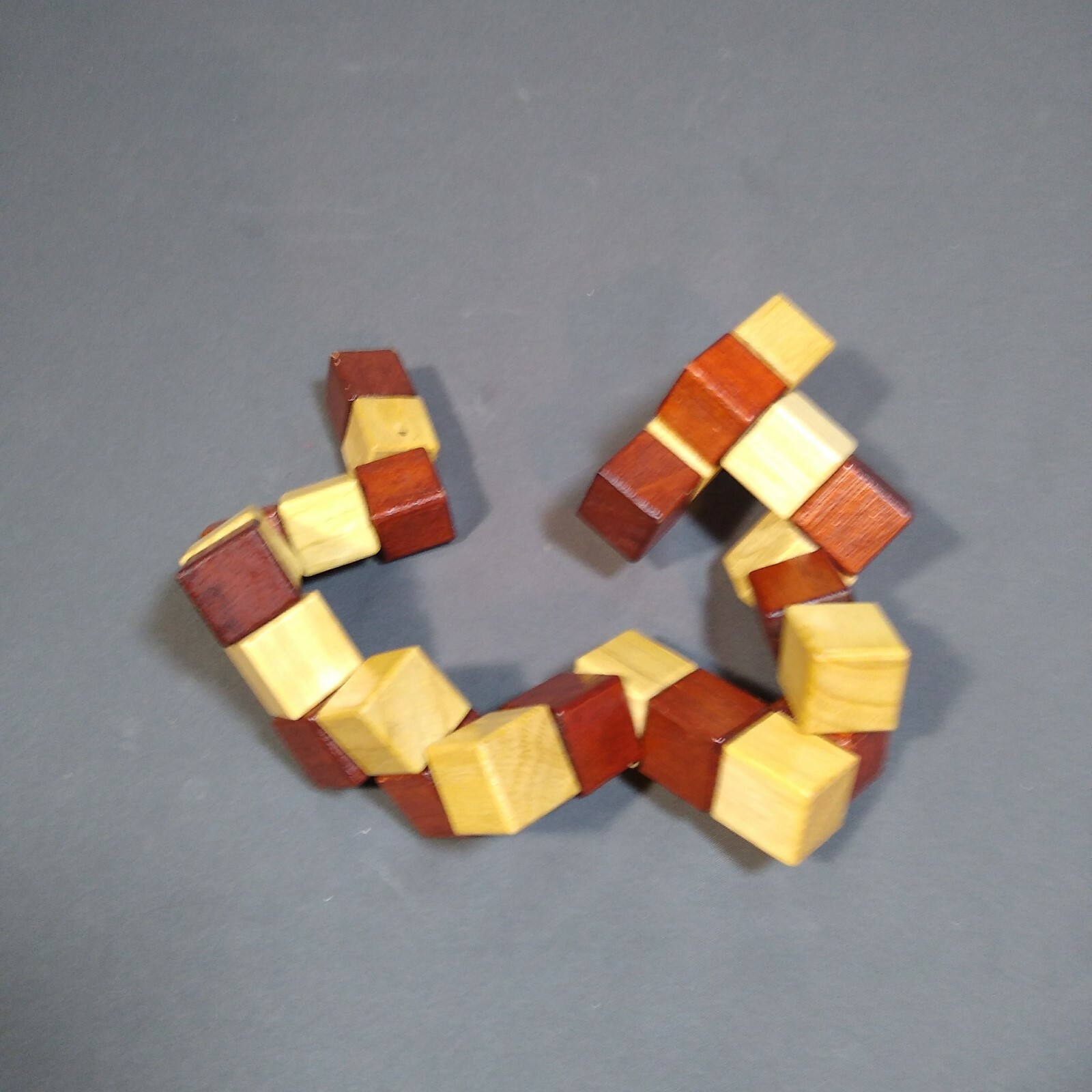 Wooden Cube Interlocking Puzzle 27 Square Blocks Undone Brain Teaser ...