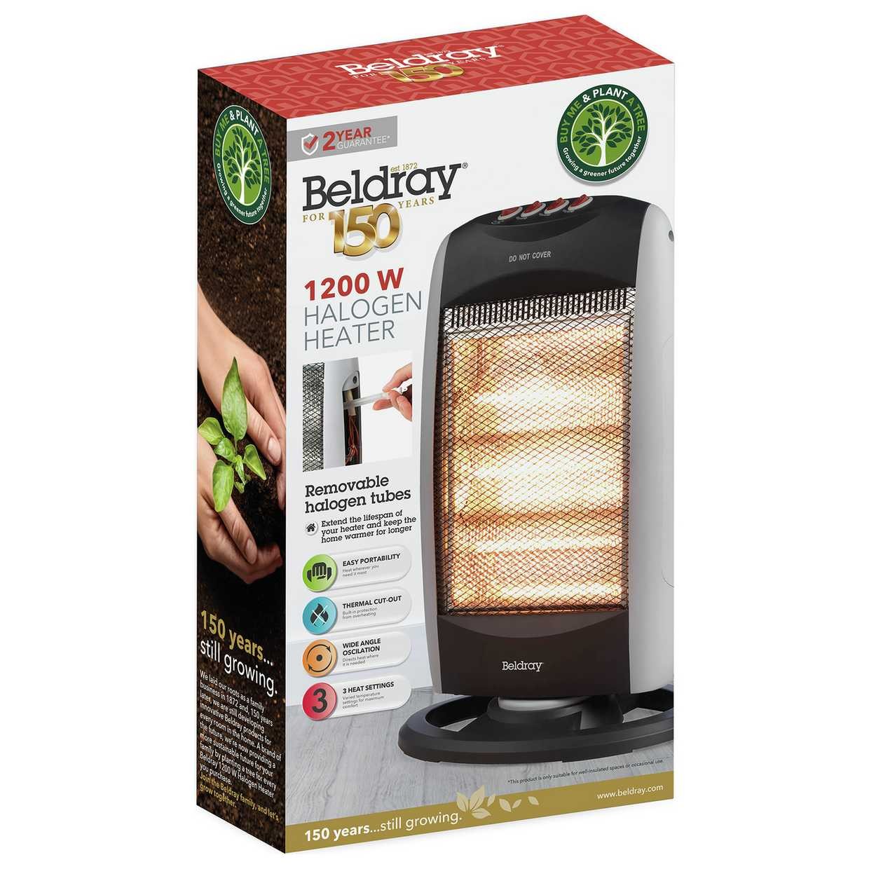 Beldray 1.2kW Halogen Heater | eBay UK
