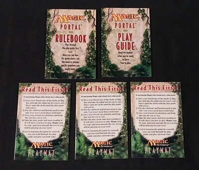 1998 Magic The Gathering Portal - Rulebook - Play Guide - 3 Play Mats ...