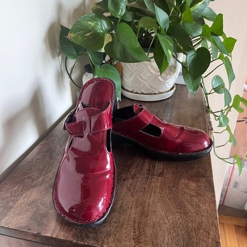 BOC Patent Leather Clogs Mary Jane Buckle Strap Comfort Shoes | eBay