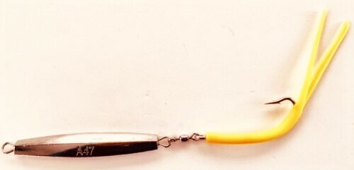 6 New * A-47 Ava Diamond Jigs 4 oz. *W/Split Tube Tails * Bluefish ...