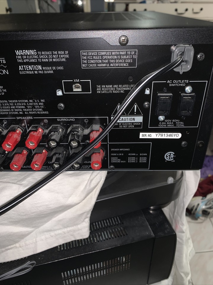 Yamaha HTR 5840 6.1 Channel 350 Watt AV Receiver Remote Antenna Manual ...