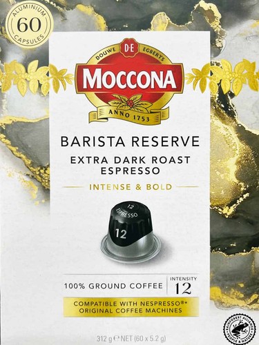 Moccona Barista Reserve Extra Dark Roast Espresso 12 Intensity 60 ...