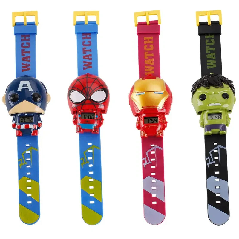 Superhero Comic Kids Digital Wrist Watch Boys Girls Toy Gift Cartoon ...