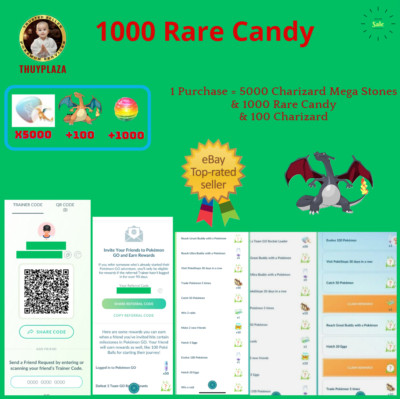Pokémon || 1000 Rare Candy + 100 Charizard 24hrs Read_Description | eBay