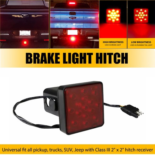 Running Reverse Brake Red 15 LED Towing Hitch Cover Light For Trucks 2 ...