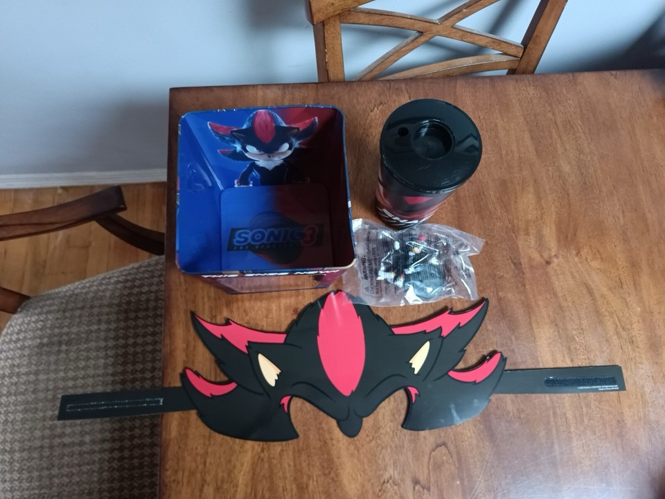 Sonic the Hedgehog 3 AMC Shadow Collectors Popcorn Bucket Cup w /Shadow ...