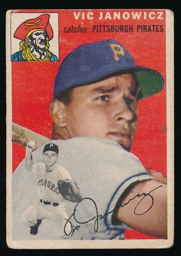 1954 Topps Baseball #16 VIC JANOWICZ (Pittsburgh Pirates) *1950 Heisman ...