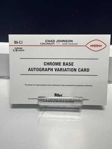 2024 Topps Chrome Chad “Ocho Cinco” Johnson #/ 5 On Card Auto Red ...