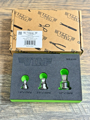 Vim Tools 3pc Wobble Socket Adapter Set fits most Combo Wrenches # ...