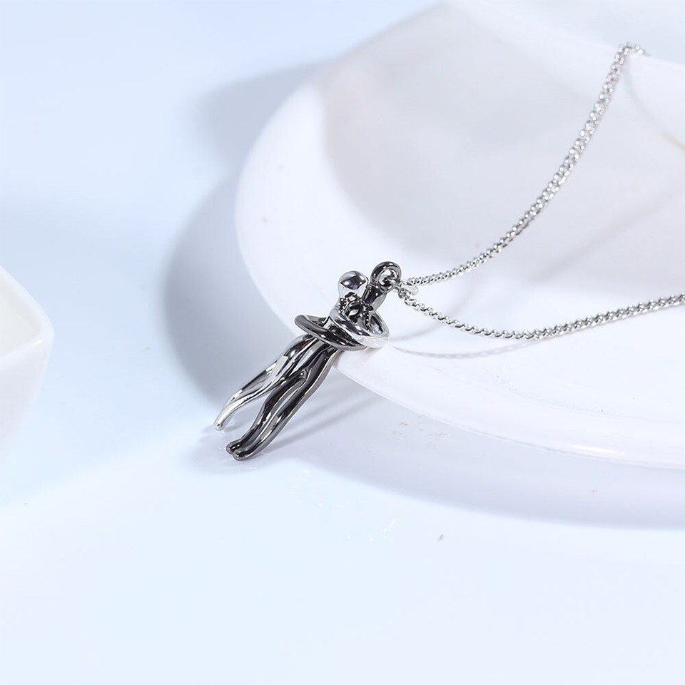 Love Pendant Necklace Women Jewellery Gift Couple Hug Kissing Chain ...