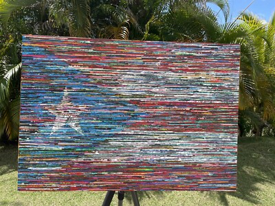Puerto Rican Painting Puerto Rico Art Flag Acrylic on Canvas 36 X 24 ...
