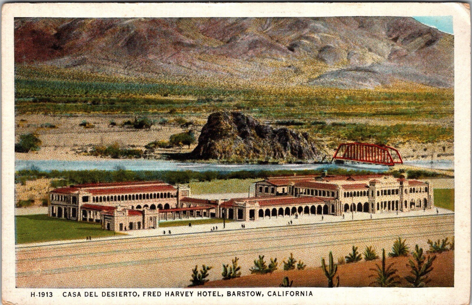 Postcard Casa Del Desierto Fred Harvey Hotel Barstow California J10 | eBay