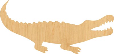 Alligator Laser Cut Out Wood Shape Craft Supply - Woodcraft Cutout | eBay