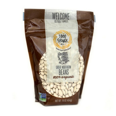 Organic Great Northern Beans 16 Oz (Case of 4) By 1000 Springs Mill | eBay