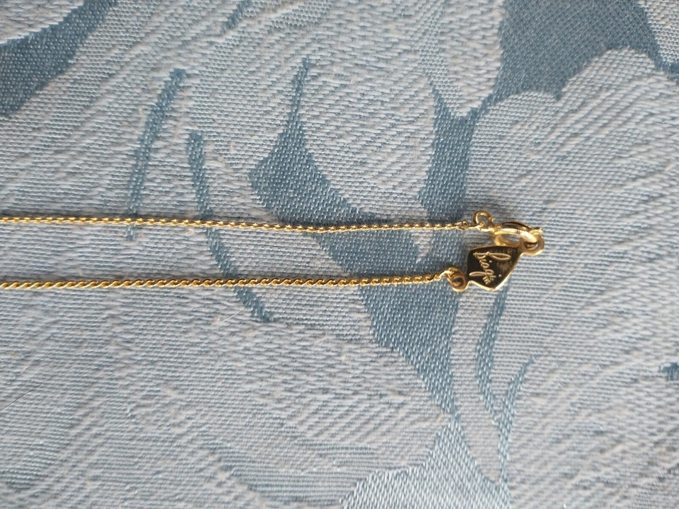 Vintage Biagi gold-tone Necklace w/stencil "A" intial pendant charm | eBay