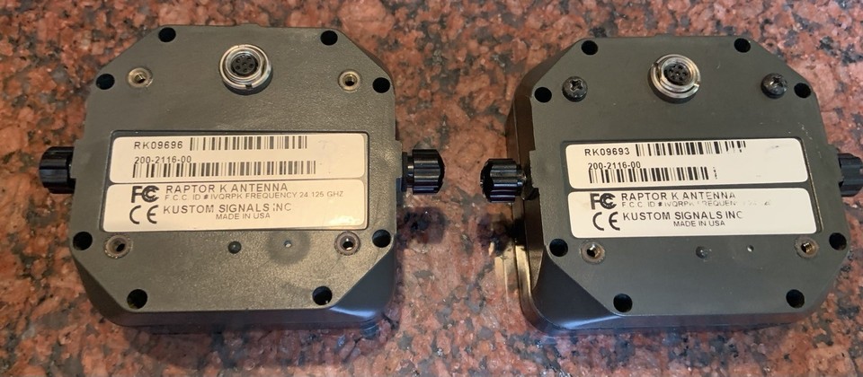 Kustom Signals Raptor RP1 Police Radar Dual K Same Lane Fast W/ Pelican ...