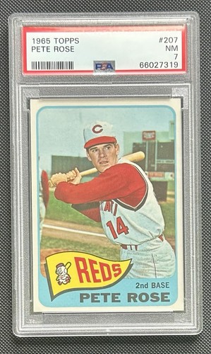 1965 Topps Pete Rose Cincinnati Reds Card #207 PSA NM 7 centered beauty ...