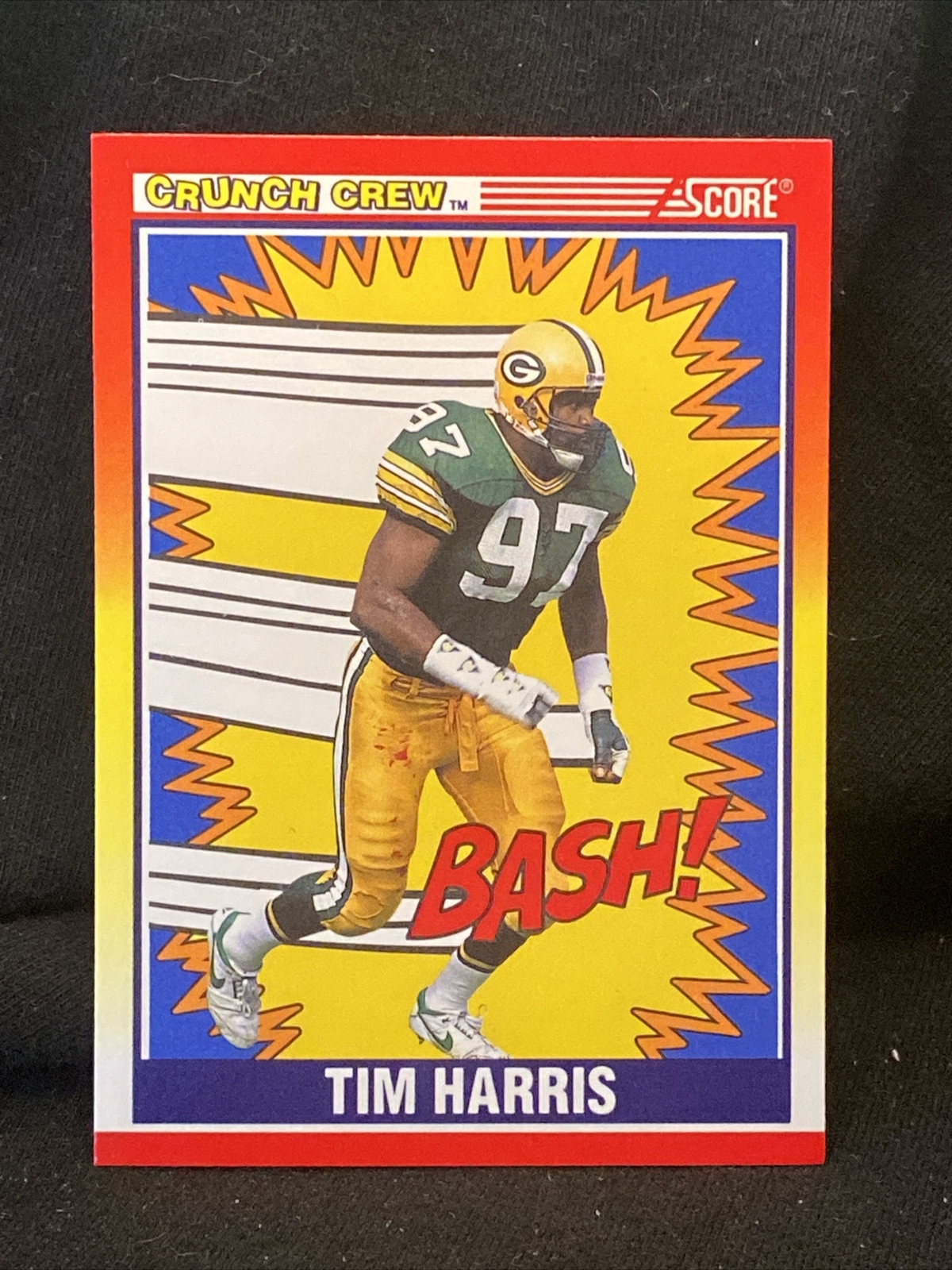 1990 Score Series 2 NFL Football Crunch Crew Tim Harris 555 Green Bay ...